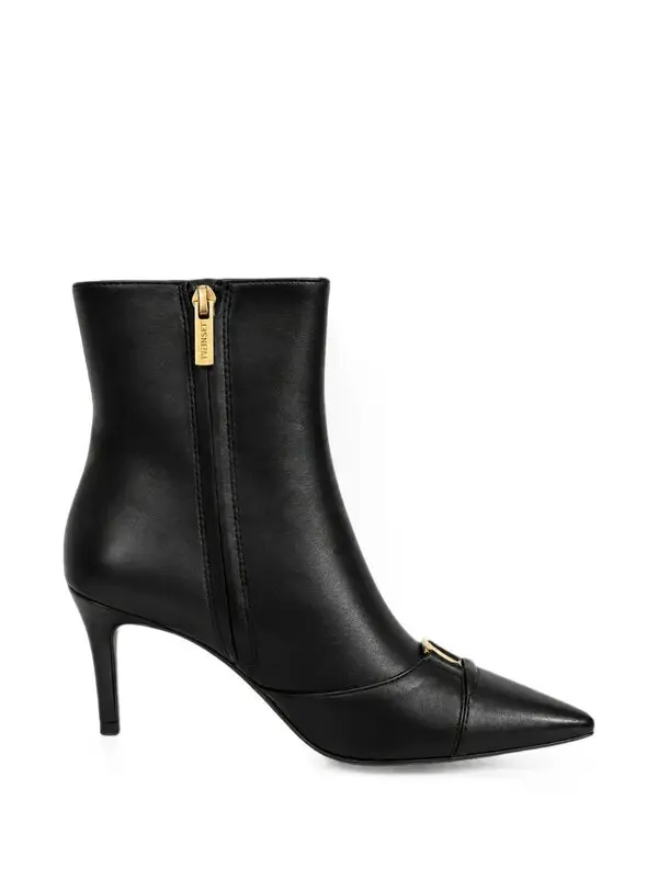 TWINSET Leather Ankle Boots With Logo