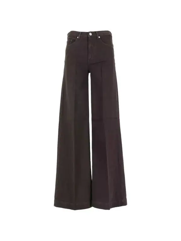 NINE:INTHE:MORNING Nadia Wide-leg Jeans - Brown