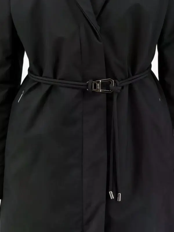 MOORER Belted Layered-design Coat