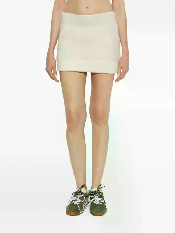 Dsquared2 Pouch-pocket Wool Skirt - White