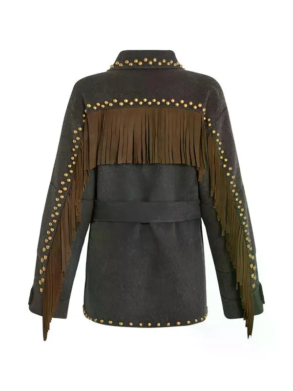 P.a.r.o.s.h Stud-embellished Fringed Jacket