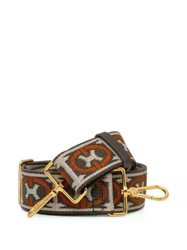 COCCINELLE Logo-monogram Jacquard Shoulder Strap - Grey