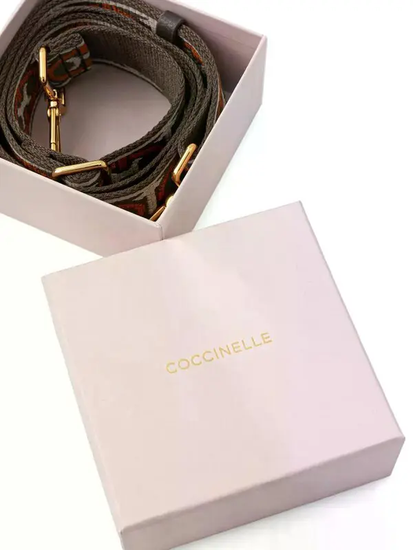COCCINELLE Logo-monogram Jacquard Shoulder Strap