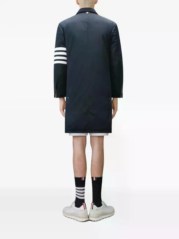 Thom Browne 4-bar Down-filled Overcoat - Grey