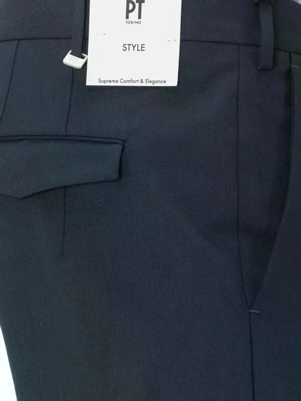 PT TORINO Pressed-crease Turned-up Trousers