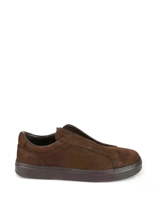 Hogan Slip-on Panelled Sneakers - Brown