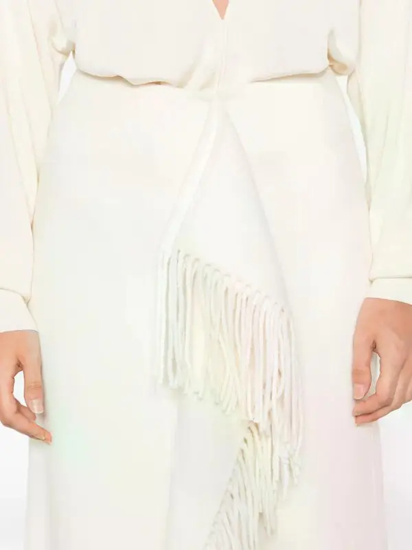 RÓHE Double-faced Fringe Midi Skirt