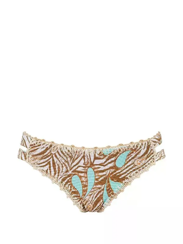DEL MAAR Yabai Patterned Bikini Bottoms - White