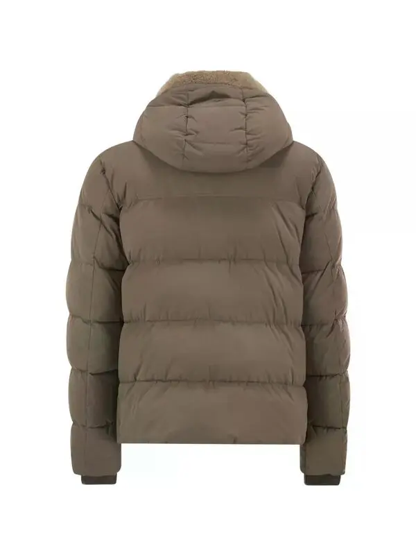 MOORER Shearling-collar Hooded Puffer Jacket