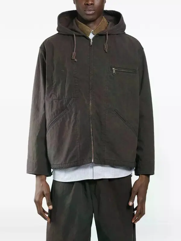 Comme Des Garçons Cotton Hooded Jacket - Brown