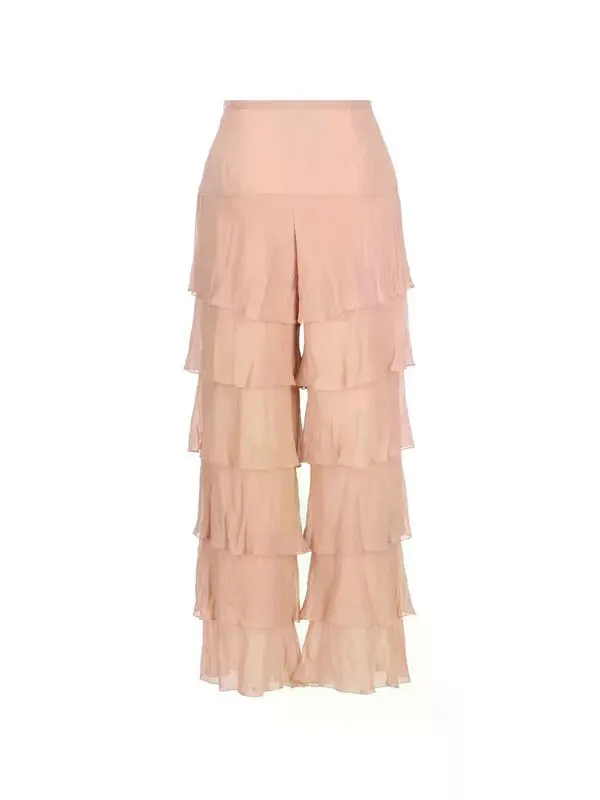 Valentino Garavani Ruffled Tiered Trousers - Pink