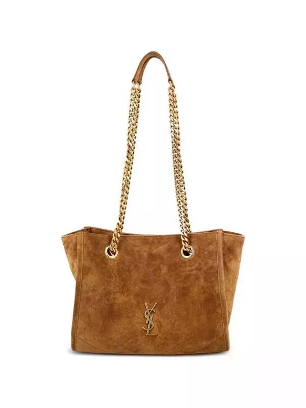 Saint Laurent Chevron-quilted Tote Bag - Brown
