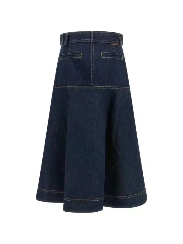 Zimmermann Denim Midi Skirt - Blue
