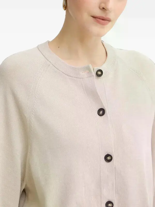 Marc O'polo Raglan-sleeve Button-up Cardigan - Neutrals