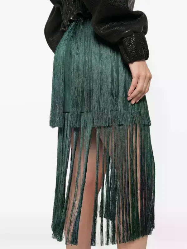 ESSE STUDIOS Cinca Layered Fringe Skirt