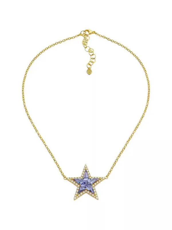 BUDDHA MAMA Kite Star Tanzanite And Diamond Necklace