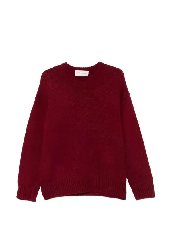 Nour Hammour Jude V-neck Sweater - Red