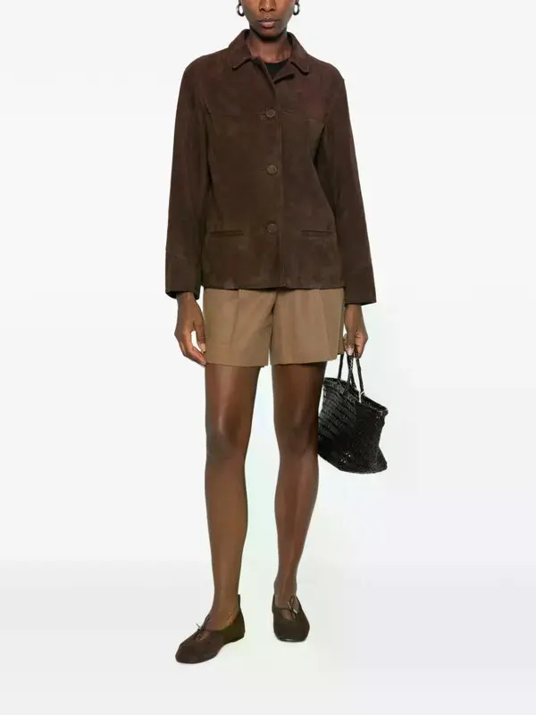 Max Mara Ragazza Pleated Wool Shorts - Neutrals
