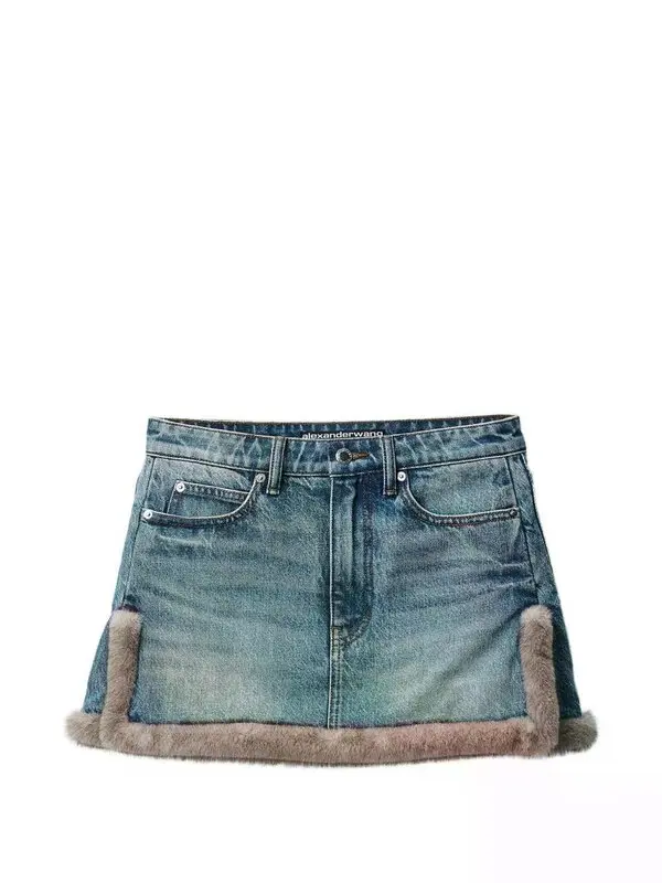 Alexander Wang Denim Mini Skirt - Blue