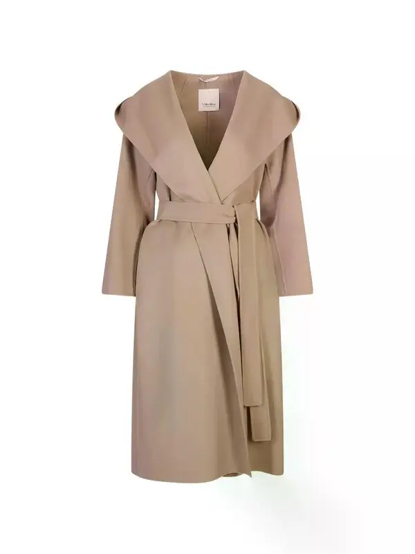 Max Mara Romolo Belted Hooded Coat - Neutrals