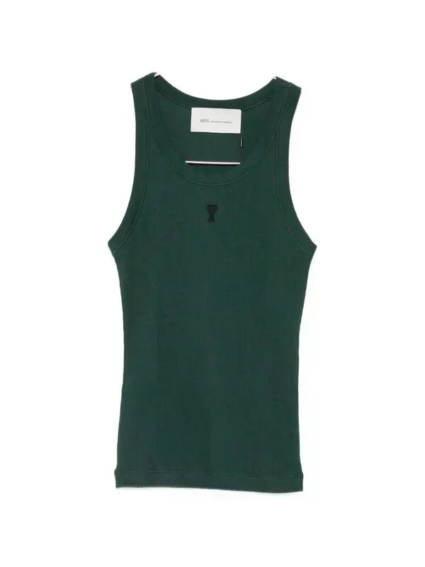 AMI Paris De Coeur Ribbed Tank Top
