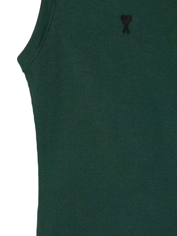 AMI Paris De Coeur Ribbed Tank Top