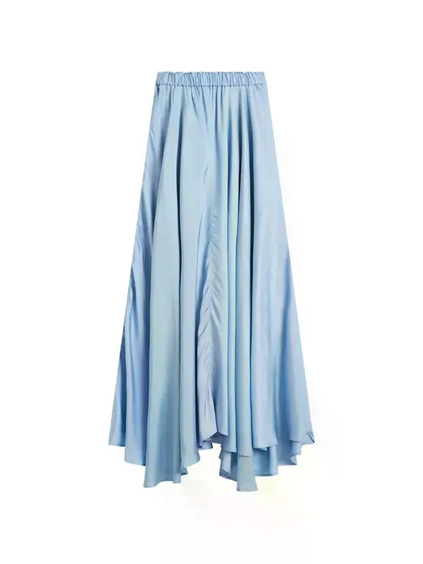 Bondi Born Como Satin-finish Maxi Skirt - Blue