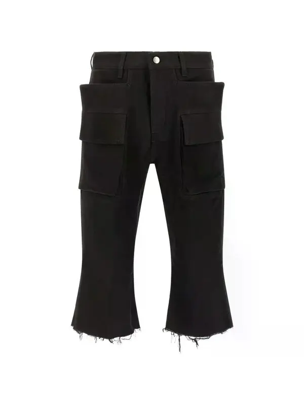Rick Owens Cargo Bolan Cutoffs Trousers - Black