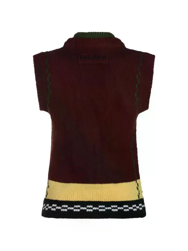 Marni Intarsia-knit V-neck Sweater Vest