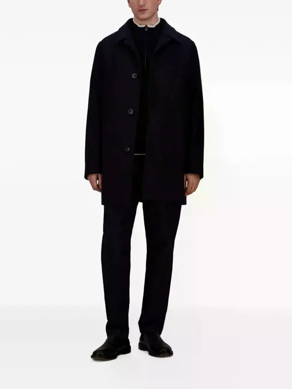 Herno Diagonal-wool-fabric Coat