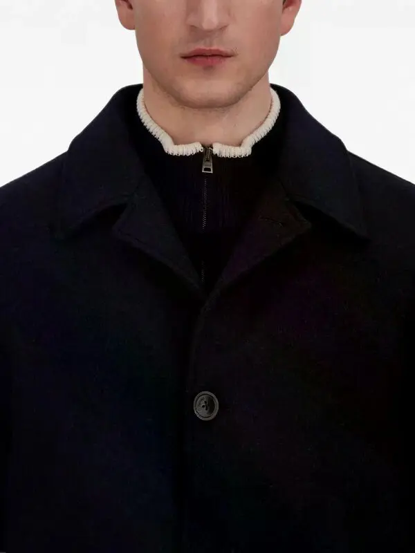 Herno Diagonal-wool-fabric Coat