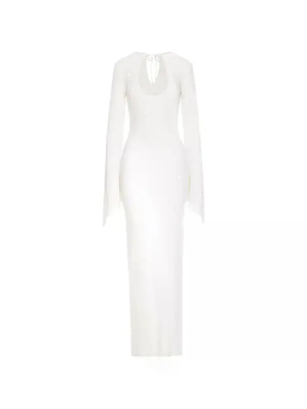 MANURI Crystal-embellished Maxi Dress - White