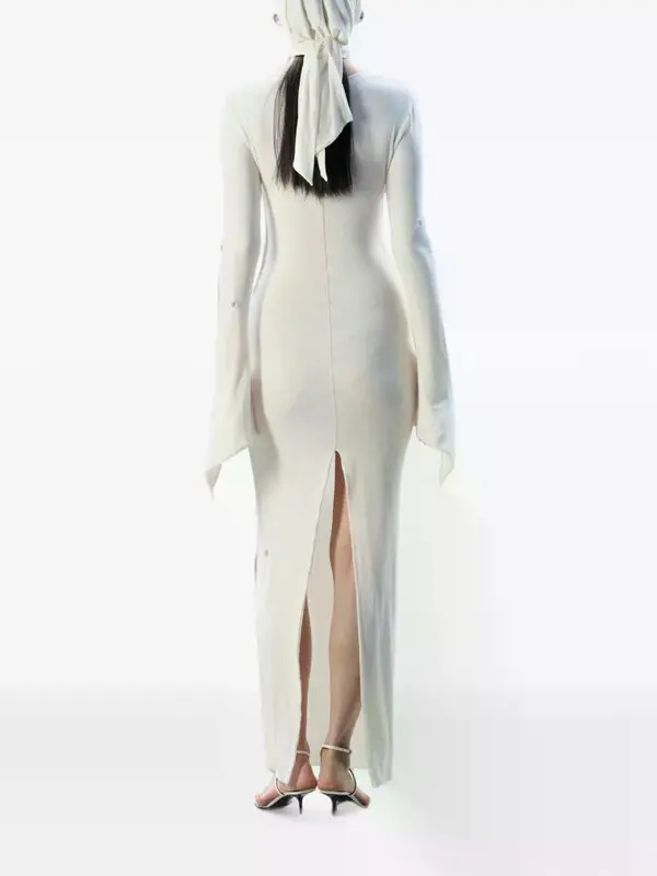 MANURI Crystal-embellished Maxi Dress - White