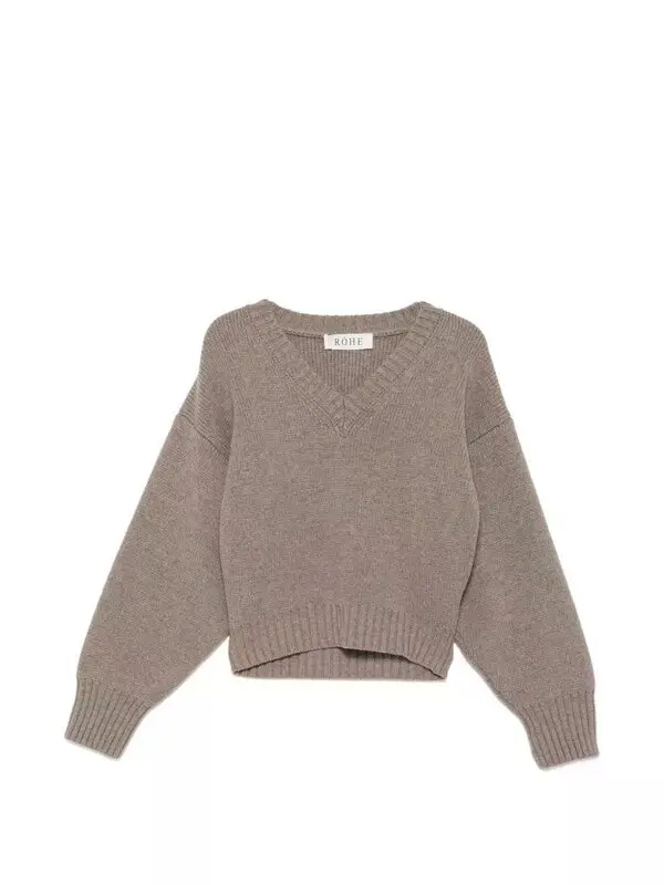 RÓHE Sculptural V-neck Sweater