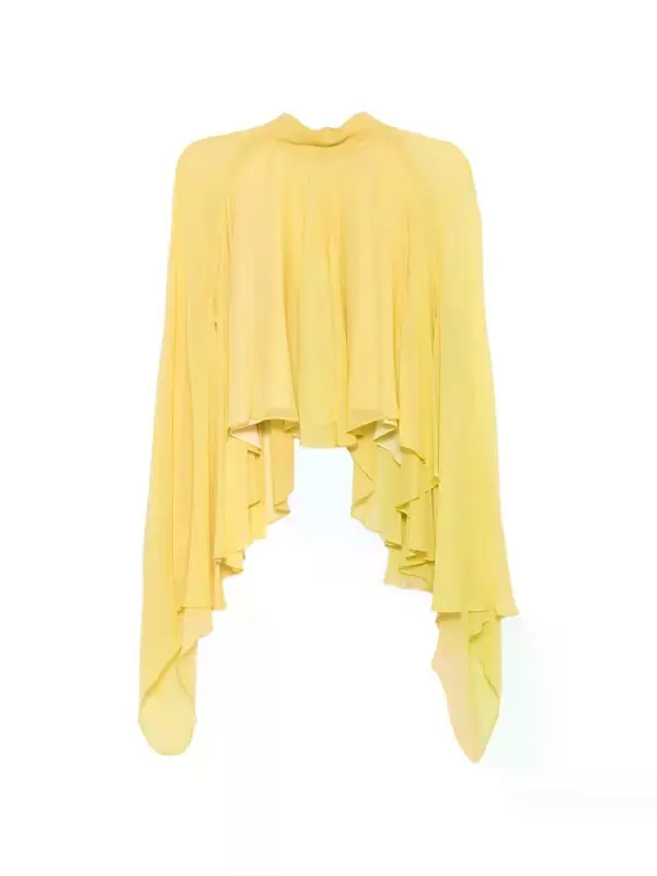 DE LA VALI Mia Draped High-neck Top