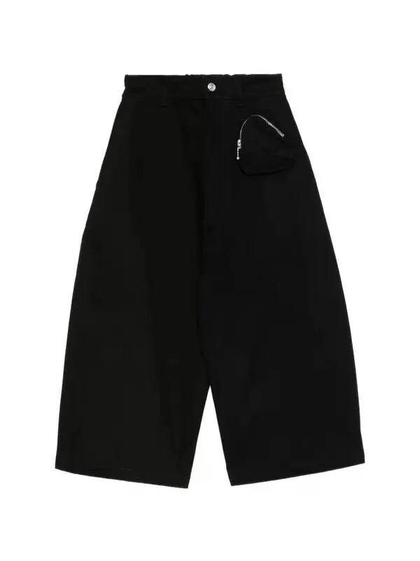 MELITTA BAUMEISTER Zip-pocket Wide-leg Shorts - Black