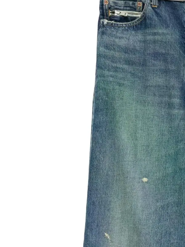 Sacai Zip-detail Distressed Jeans