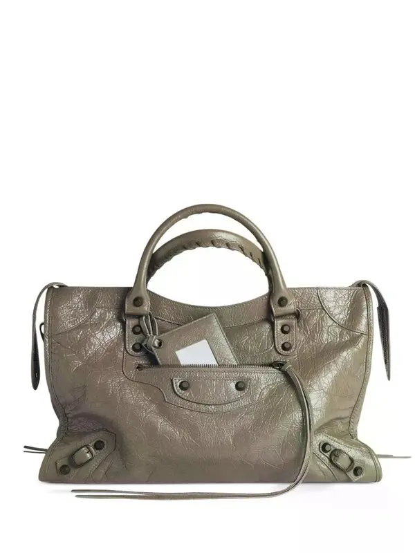 Balenciaga Medium Le City Lambskin Tote Bag - Grey