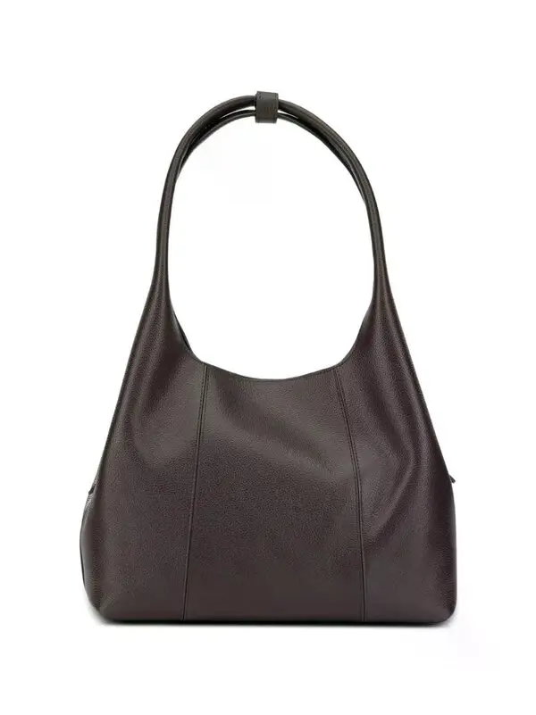 LE TANNEUR Grained Leather Shoulder Bag - Brown