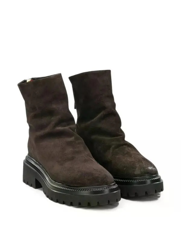 HALMANERA Suede Chunky-sole Ankle Boots
