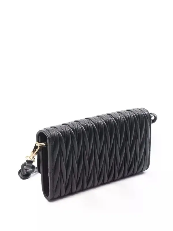 Miu Miu Matelassé Nappa Wallet On Chain Crossbody Bag