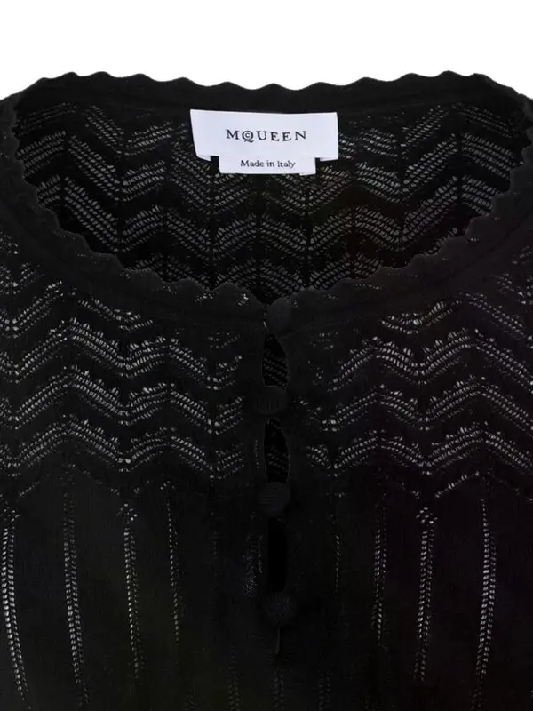 Alexander McQueen Pointelle-knit Mini Dress