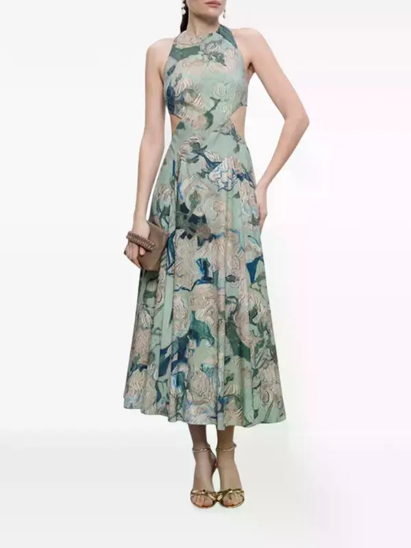Givenchy Floral-print Halter-neck Dress