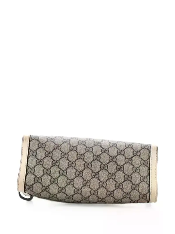Gucci Padlock Chain Tote Gg Coated Canvas Shoulder Bag - Neutrals