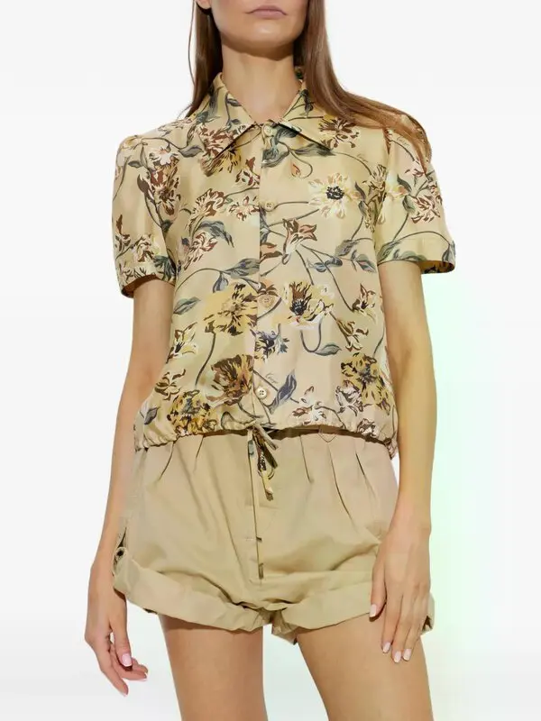 Kenzo Floral-motif Silk Shirt