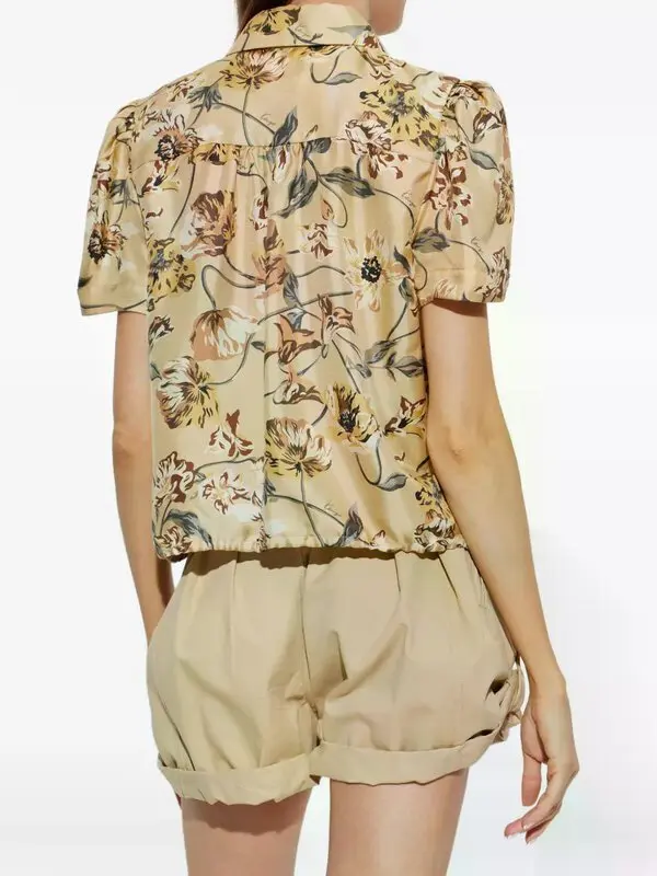 Kenzo Floral-motif Silk Shirt