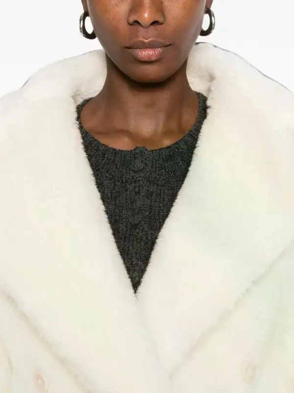 Max Mara Double-breasted Faux-fur Jacket