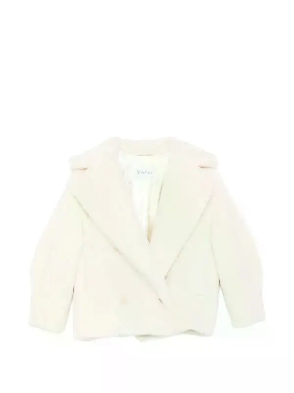 Max Mara Double-breasted Faux Fur Jacket - Neutrals