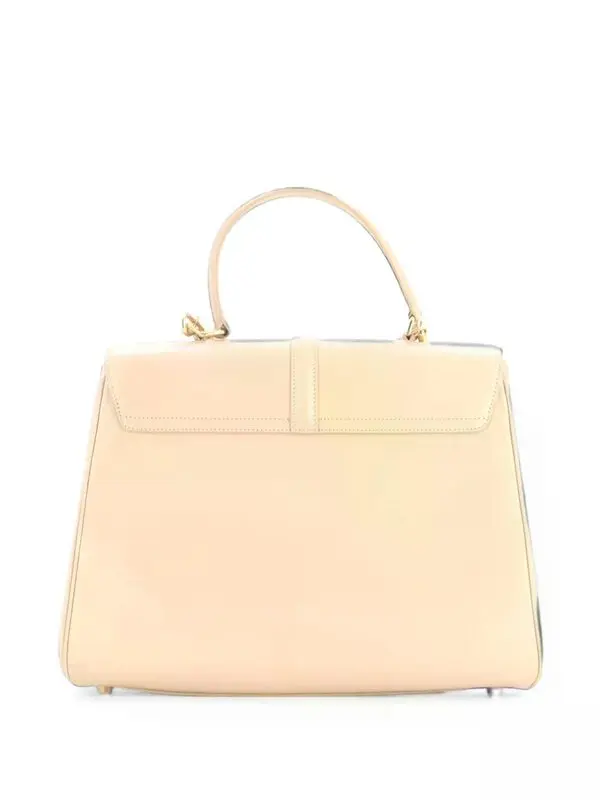 Celine 16 Top Handle Bag Smooth Calfskin Medium Satchel - Neutrals