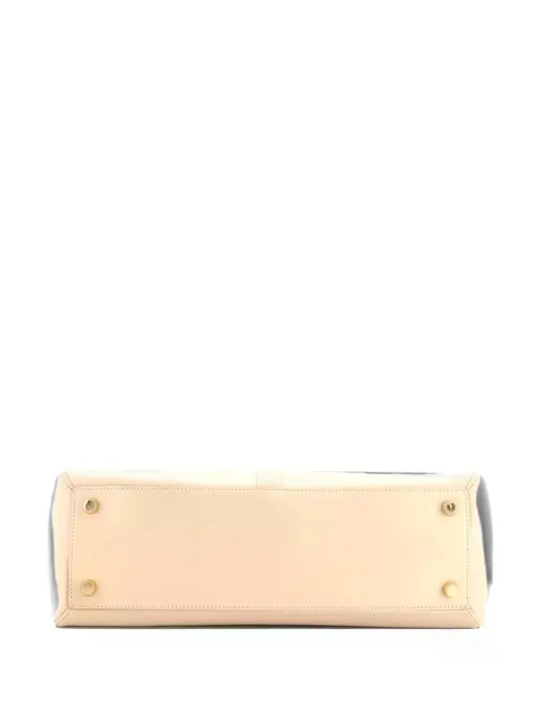 Celine 16 Top Handle Bag Smooth Calfskin Medium Satchel - Neutrals